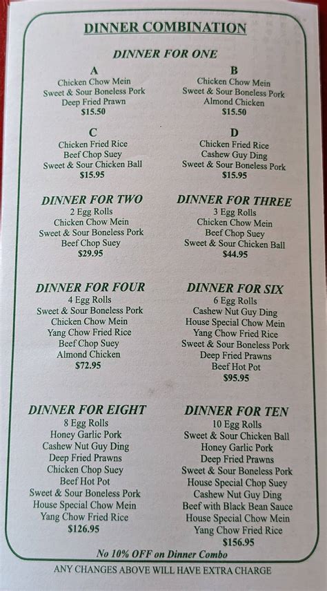 Menu At Dragon Fort Restaurant Abbotsford