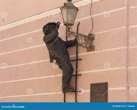 Sculpture The Lamplighter Editorial Photo 52308499
