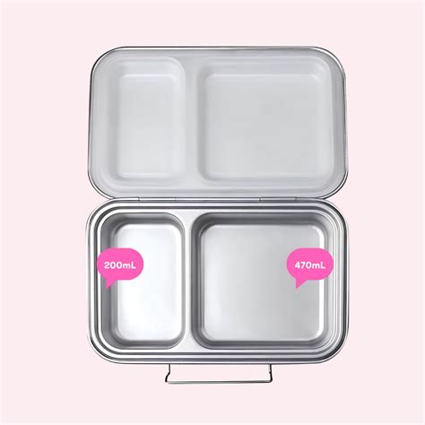 Ecococoon 2 Compartment Stainless Steel Bento Box Limoncello