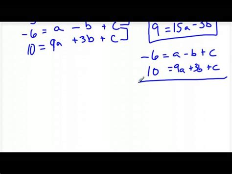 How To Make A Quadratic Equation Given 3 Points Tessshebaylo