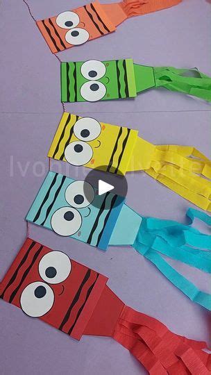 Guirnaldas Crayolas Colgantes🖍🧡💛💚🩵 Día Del Niño Regreso A Clases