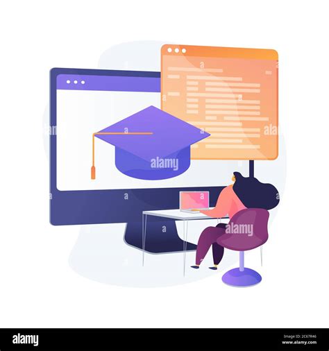 Online It Courses Vector Concept Metaphor Stock Vector Image And Art Alamy