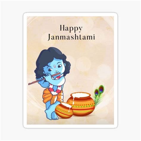 Janmashtami Sticker For Sale By Adelleshop Redbubble