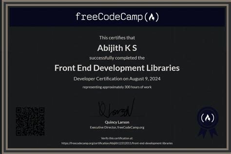 abijith k s on linkedin 🚀 completed frontend development library
