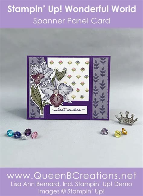 Wonderful World Spring Spanner Panel Card Queen B Creations Cards