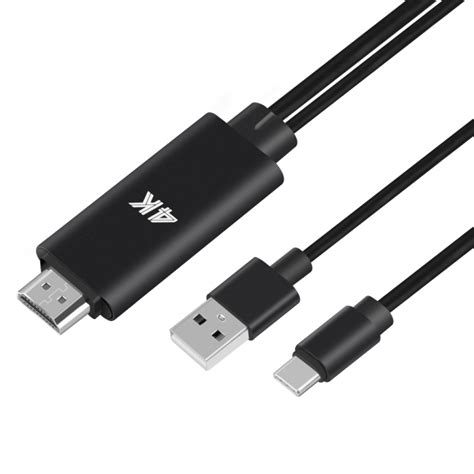 Onten 9572a Usb 전원 공급 장치 Usb Ctype C Hdmi 4k 알루미늄 합금 케이블 길이 18m검은색