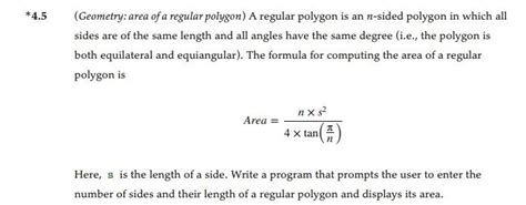 Solved Geometry Area Of A Regular Polygon A Regular