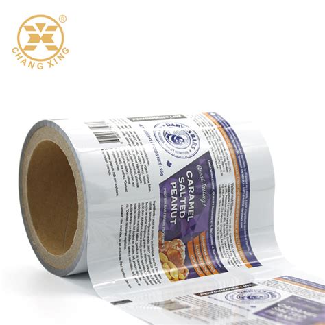 Custom Size Color Printed Foil Bopp Candy Wrapper Packaging Sachet Roll Film For Chocolate Bar
