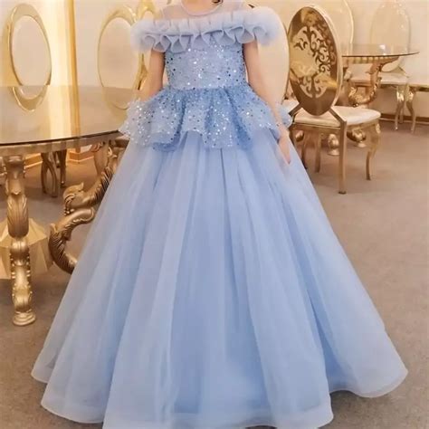 خرید و قیمت لباس مجلسی دخترانه تور پولکی پس کرایه از غرفه دِلی پوش