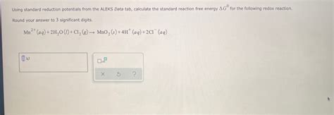 solved using standard reduction potentials from the aleks