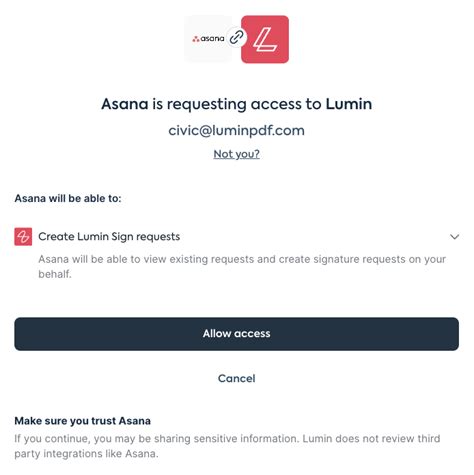 Integrating Lumin With Asana