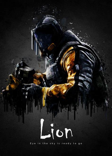 Rainbow Six Siege Characters Lion Displate Artwork By Artist Traxim