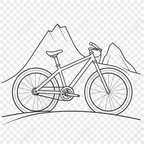 산 위의 자전거 색칠 페이지 개요 스케치 드로잉 벡터개요 예술선 그리기 Png 일러스트 무료 다운로드 Lovepik
