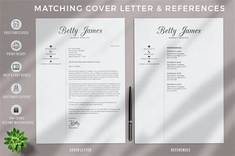 Betty Market Analyst Professional Resume Minimalist Cv With Matching