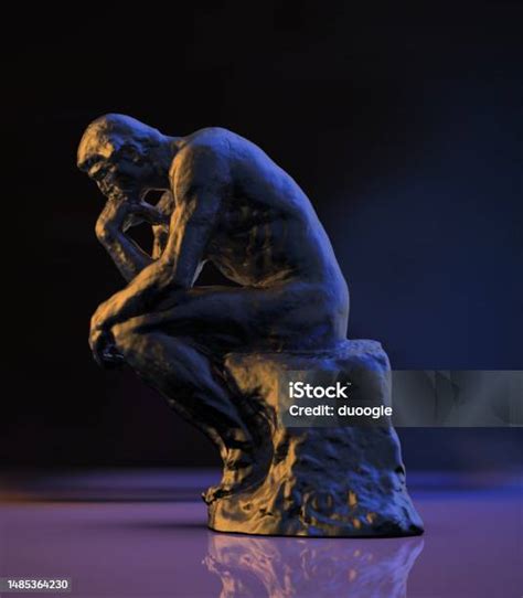 사상가 남자 3d 그림입니다 프랑스 조각가 로댕의 사상가 동상 조각상에 대한 스톡 사진 및 기타 이미지 조각상 고대 그리스