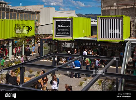 Temporary Shopping Mall Using Shipping Containers After Christchurch