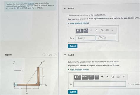 Solved Replace The Loading System Eure 1 By An Equivalent