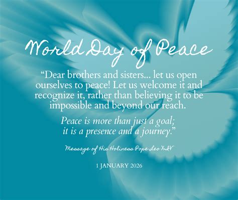 World Day Of Peace 2026 Jpic Learning Hub