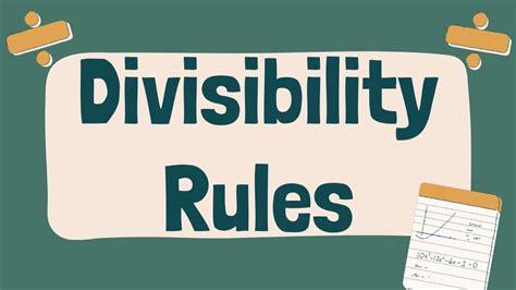 Divisibility Rule From 1 To 20 Check Divisibility Tests Chart