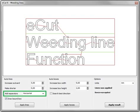 ECut For Adobe Illustrator CC Functions Weeding Lines