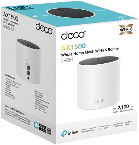 Tp Link Dual Band Ax1500 Wifi 6 Mesh Wi Fi System Deco X15 Replaces
