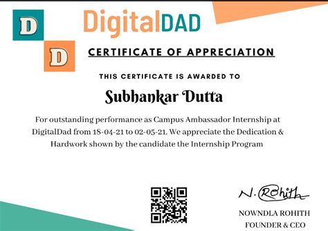 Subhankar Dutta On Linkedin Thanks Digitaldad For This Great Opportunity To Learn Many New