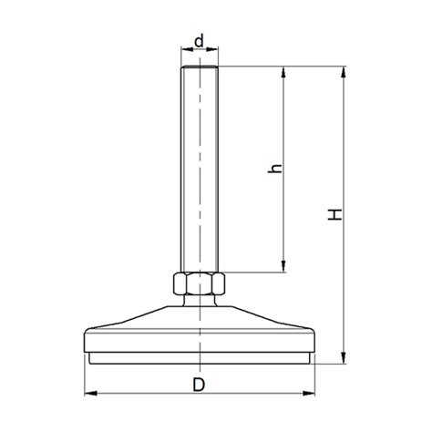 Mamr Metal Ayak Mafsallı Kauçuk Makine Ayakları Emes Teker