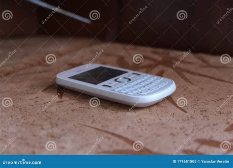 Classic Smartphone With Full QWERTY Keyboard On The Sofa Stock Image Image Of Calls Office
