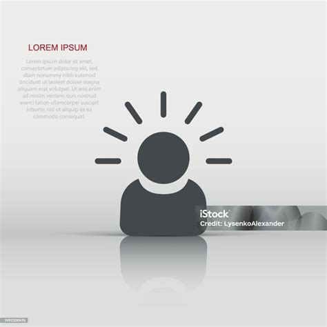 평면 스타일에 마음 사람들 아이콘입니다 화이트에 인간 격파 벡터 일러스트 레이 션 배경 고립 마음 생각 비즈니스 개념입니다 Mental Wellbeing에 대한 스톡 벡터