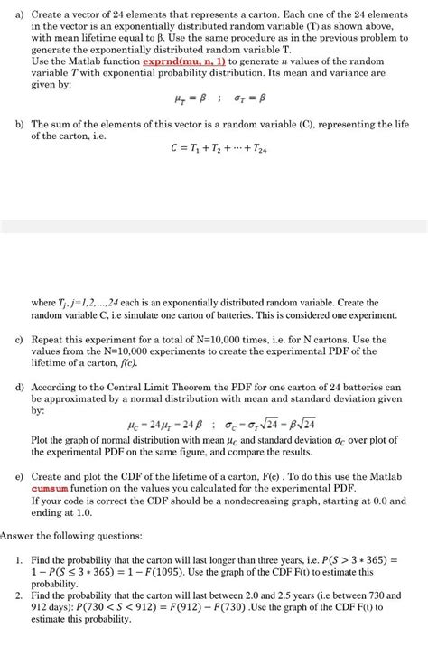Solved Question Distribution Of The Sum Of Exponential Chegg