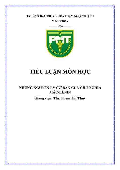 (DOC) TI U LU N MÔN H C NH NG NGUYÊN LÝ C B N C A CH NGHĨA MÁC-LÊNIN