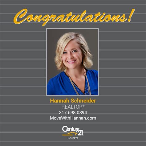 Century 21 Scheetz On Linkedin Congratulations Hannah Schneider On Her Transition From