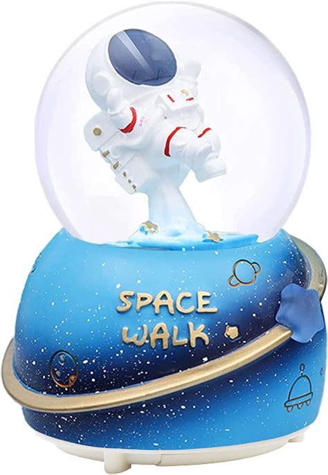 Amazon.com: Snow Globes for Boys, Sapouni 3.94 Inch Astronaut Musical Snow Globe with Color ...