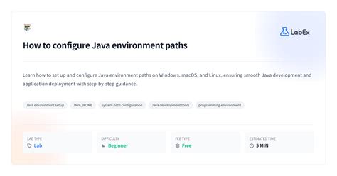 how to configure java environment paths labex