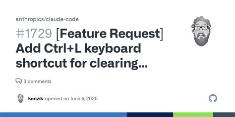 Feature Request Add Ctrll Keyboard Shortcut For Clearing Terminal