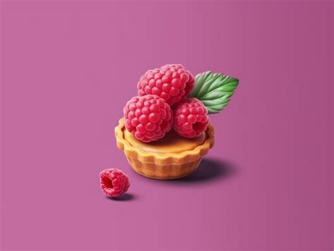 Premium Ai Image 3d Raspberry Pie Isolated