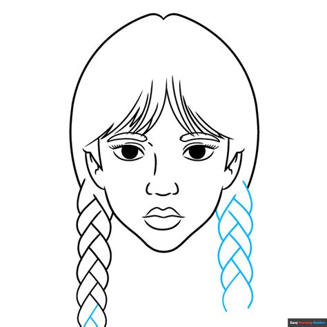 How To Draw Wednesday Addams Really Easy Drawing Tutorial 2024