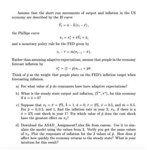 solved assume that the short run movements of output and