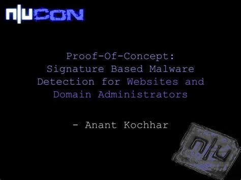 Ppt Proof Of Concept Signature Based Malware Detection For Websites