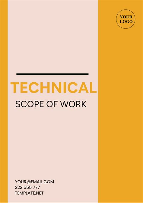 Free Technical Scope Of Work Template To Edit Online