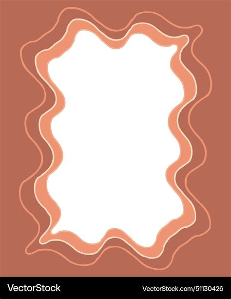 Wave Curved Edge Border Geometric Abstract Vector Image