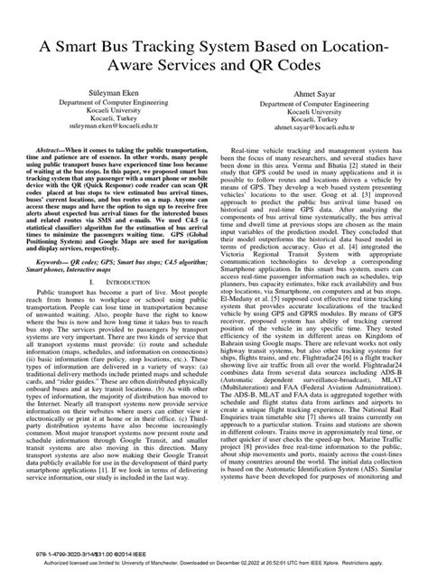 A Smart Bus Tracking System Based On Location Aware Services And Qr Codes 4 Pdf Qr Code