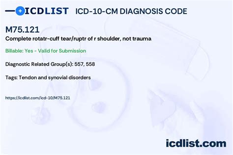 Rotator Cuff Tear Of Right Shoulder Icd 10 At John Miguel Blog