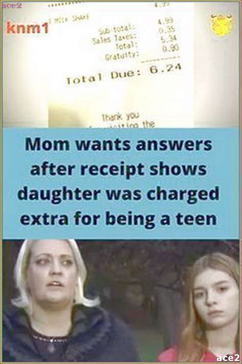 Mom wants answers after photo of receipt shows daughter was charged extra for being a teen – Artofit