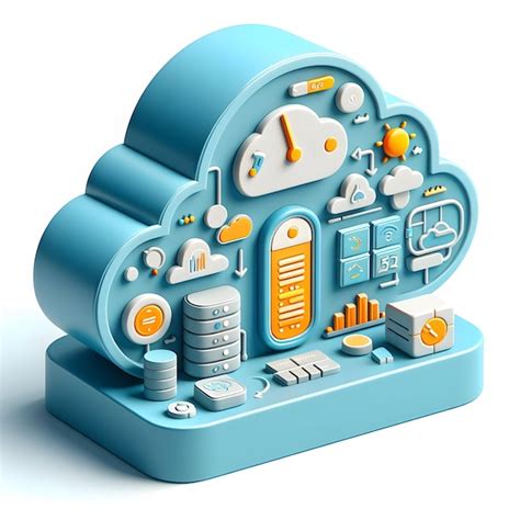 Premium Photo Sustainable 3d Flat Icon Cloudbased Environmental Monitoring System Realtime