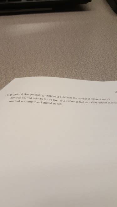 Solved S Points Use Generating Functions To Determine The