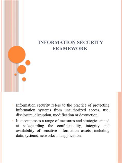 Information Security Framework Pdf Information Security Computer