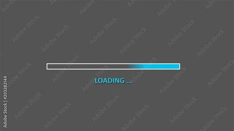 Colored Loading Bar Animation On The Grey Screen Stock Video Adobe Stock