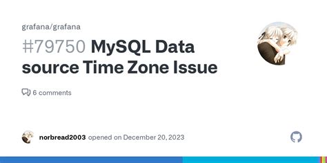 Mysql Data Source Time Zone Issue · Issue 79750 · Grafanagrafana · Github