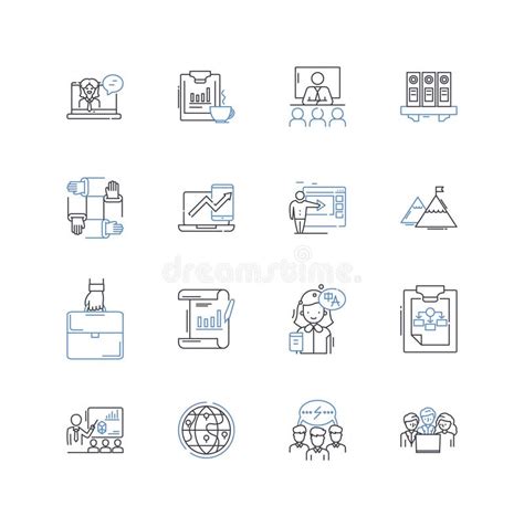 Business Methodology Line Icons Collection Strategy Innovate